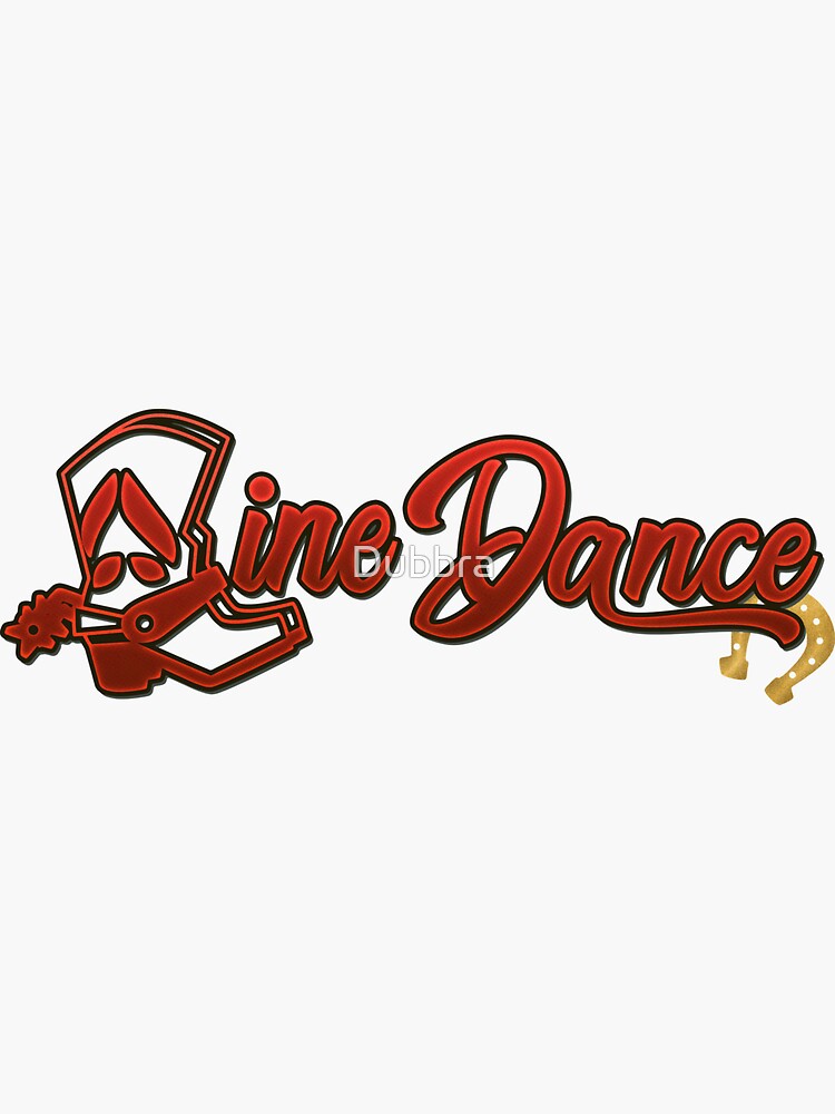 "Line dance - Western Dance - Dance Logo T-Shirt" Sticker for Sale by ...