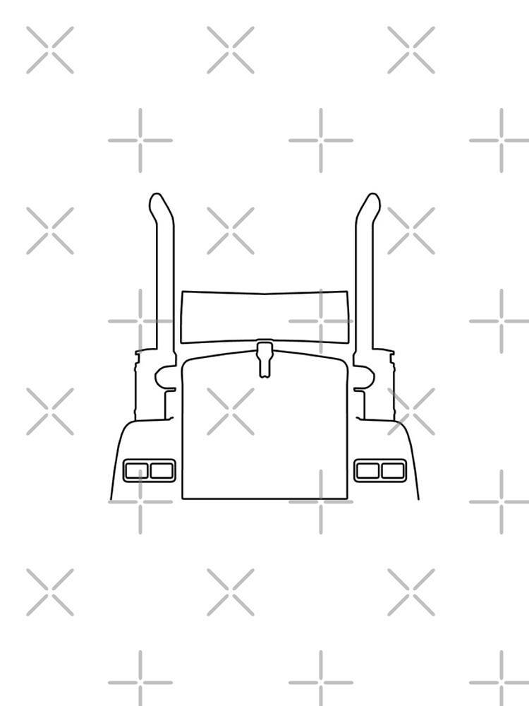 "Kenworth big rig truck outline graphic (black)" iPhone Case for Sale ...