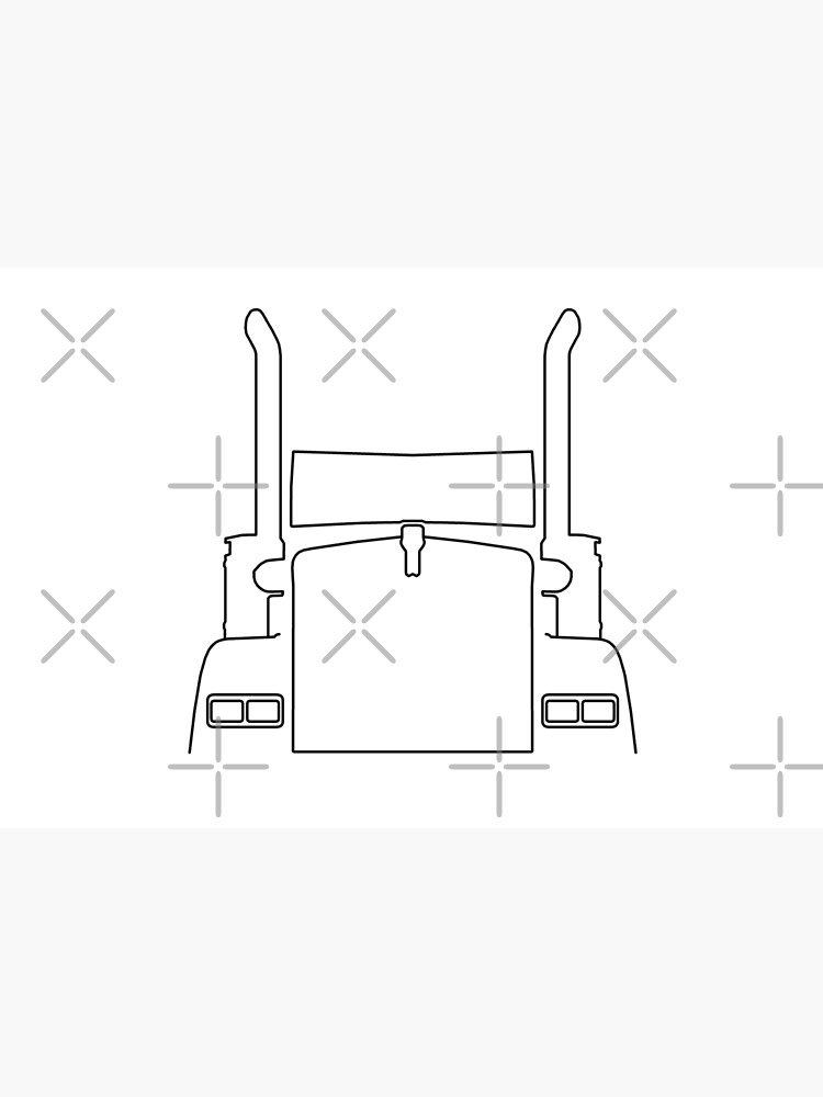 "Kenworth big rig truck outline graphic (black)" Journal for Sale by ...