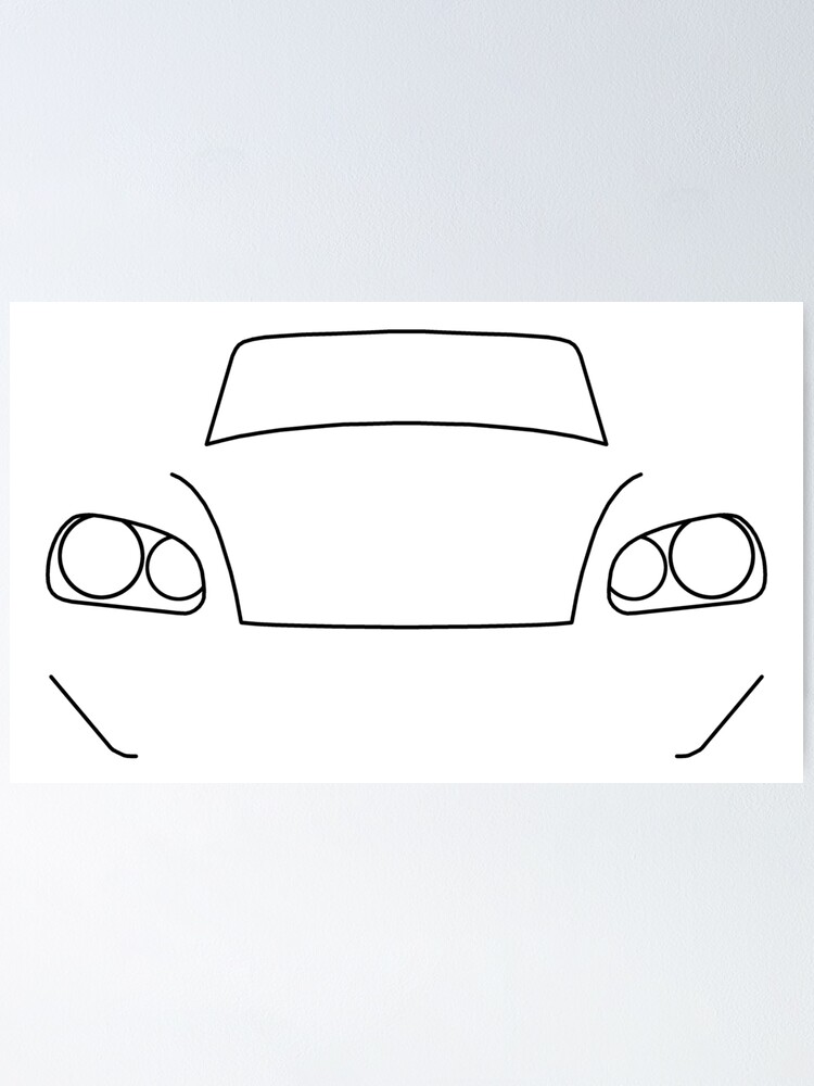 "Citroen DS outline graphic (black)" Poster by soitwouldseem | Redbubble