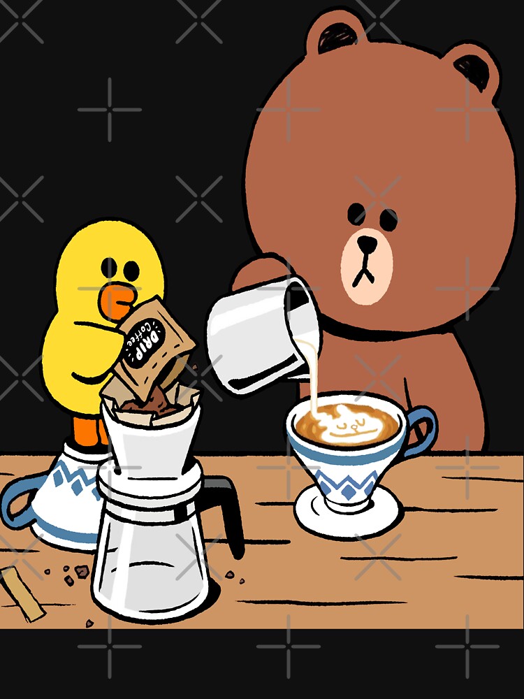 "Cute brown bear cony bunny rabbit coffee lovers" T-shirt by tommytbird ...