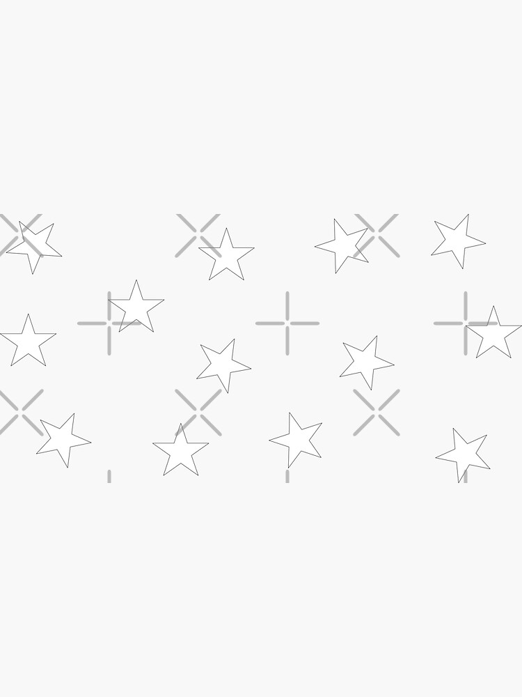 "White Stars" Sticker for Sale by mhj5503 | Redbubble