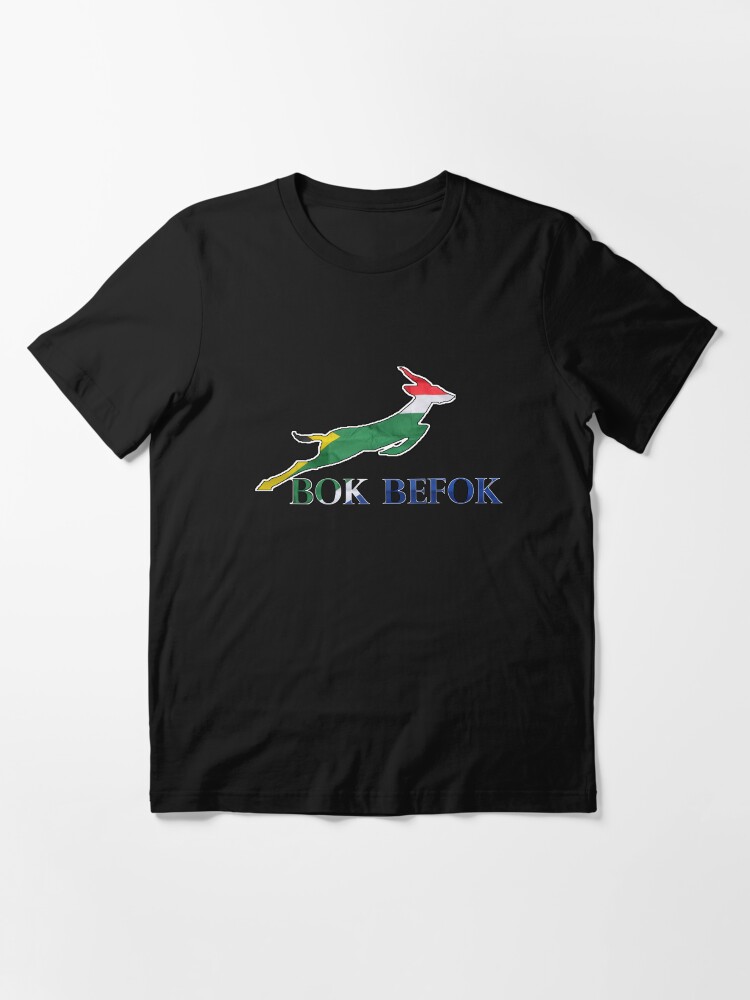 "Bok Befok South African Rugby T Shirt and Merch" Essential T-Shirt for ...