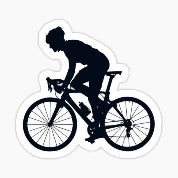 "Cyclist" Sticker by 32BlackRoses | Redbubble