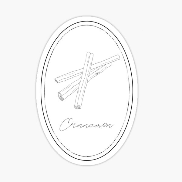 "Cinnamon" Sticker by rsullivanart | Redbubble