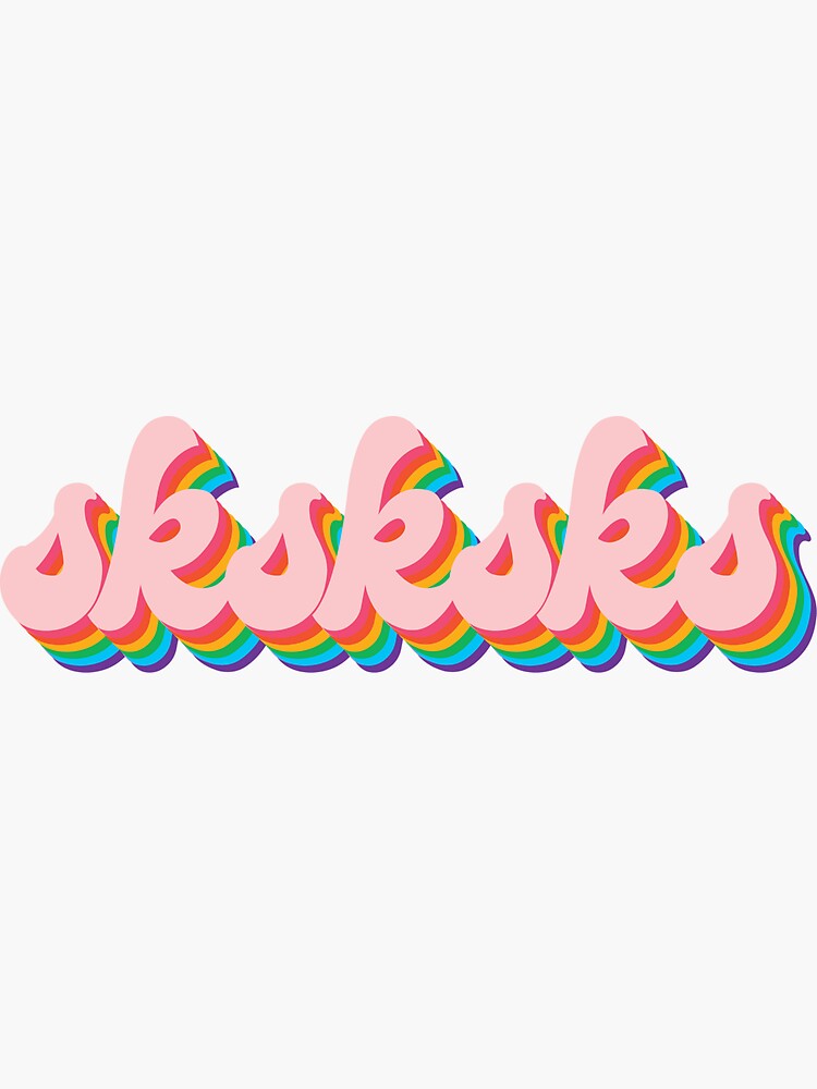 "Sksksks - Rainbow" Sticker by beezymurphy | Redbubble