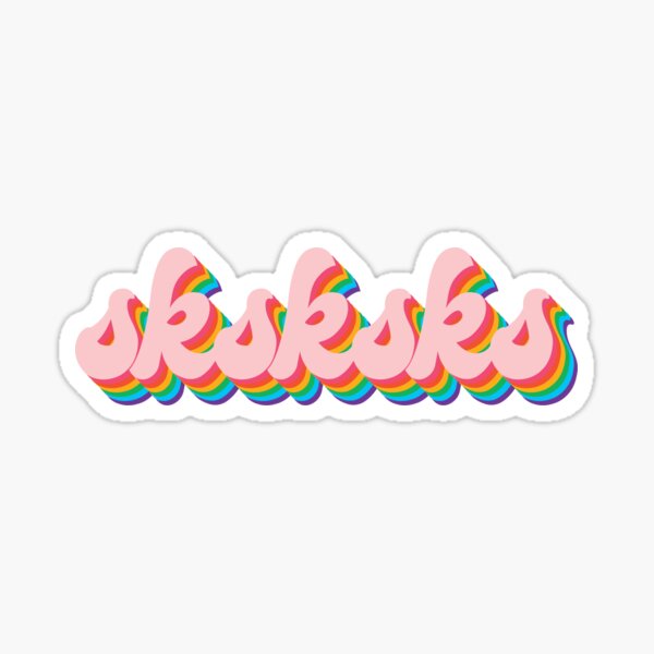 "Sksksks - Rainbow" Sticker by beezymurphy | Redbubble