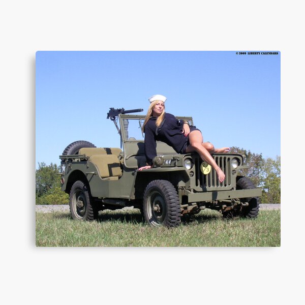 Jeep Pinup Canvas Prints | Redbubble