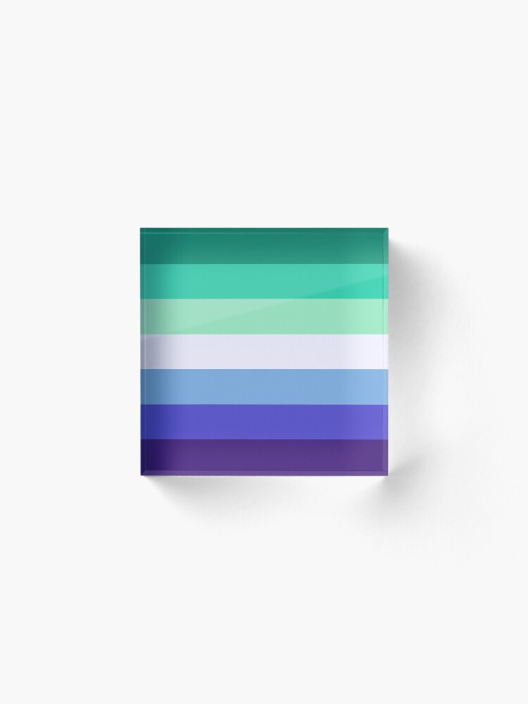 Gay Man Pride Flag Acrylic Block For Sale By Gayflagblog Redbubble