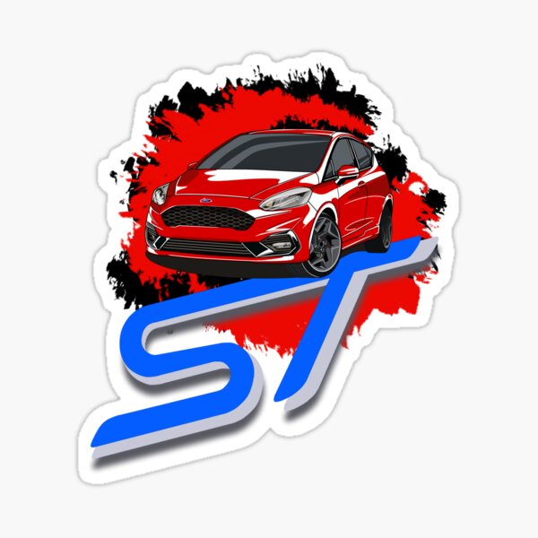 "Ford Fiesta st" Sticker for Sale by Venetian-D | Redbubble