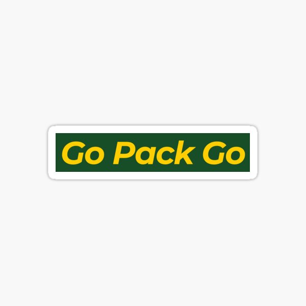 "Go Pack Go" Sticker for Sale by MadamRight | Redbubble