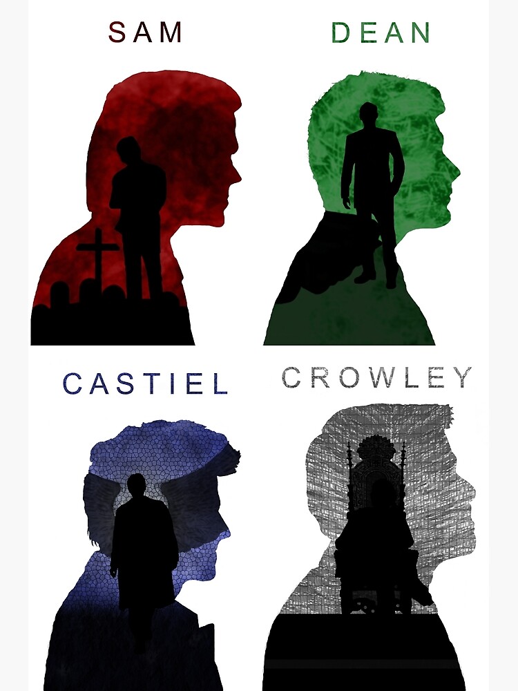 "Sam & Dean & Cas & Crowley" Art Print for Sale by Agnitti | Redbubble