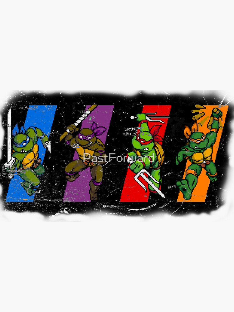 "tmnt arcade game" Sticker by PastForward | Redbubble