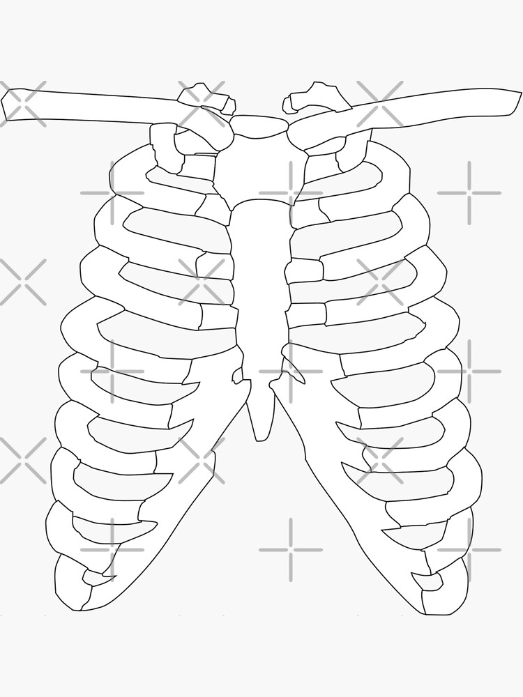 "Halloween skeleton,ribs,bones theme tshirt " Sticker for Sale by ...