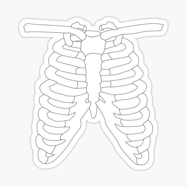 "Halloween skeleton,ribs,bones theme tshirt " Sticker for Sale by ...