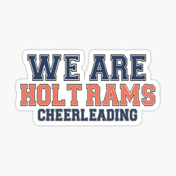 "we are holt rams cheer (navy and coral)" Sticker for Sale by ...