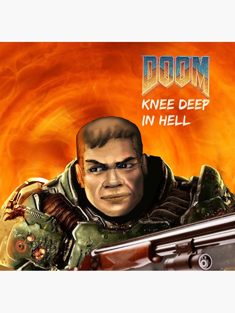 Classic Doom Guy from 1993 !!" Sticker for Sale by hasandeniz | Redbubble