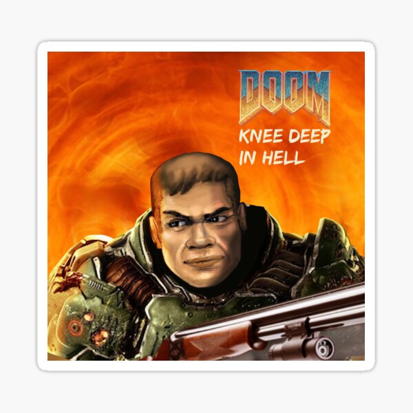 Classic Doom Guy from 1993 !!" Sticker for Sale by hasandeniz | Redbubble