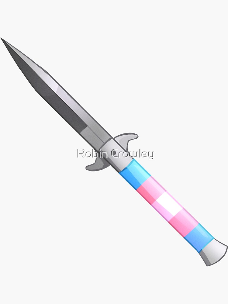 "Trans Pride Knife" Sticker for Sale by Blephars | Redbubble