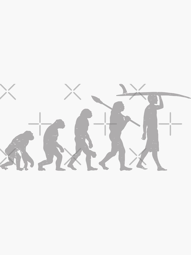 "Vintage Surf Evolution Sticker" Sticker by TonySpencer | Redbubble