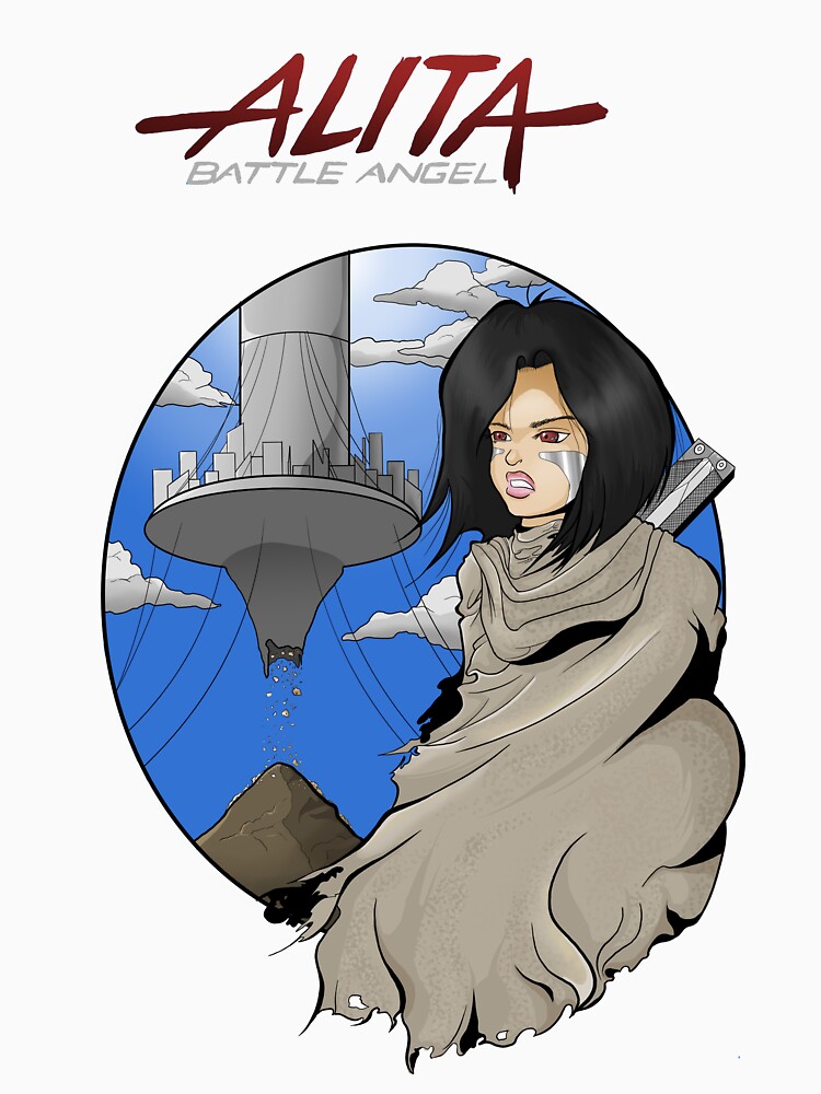 "Alita" T-shirt for Sale by Leetheartist | Redbubble | manga t-shirts ...