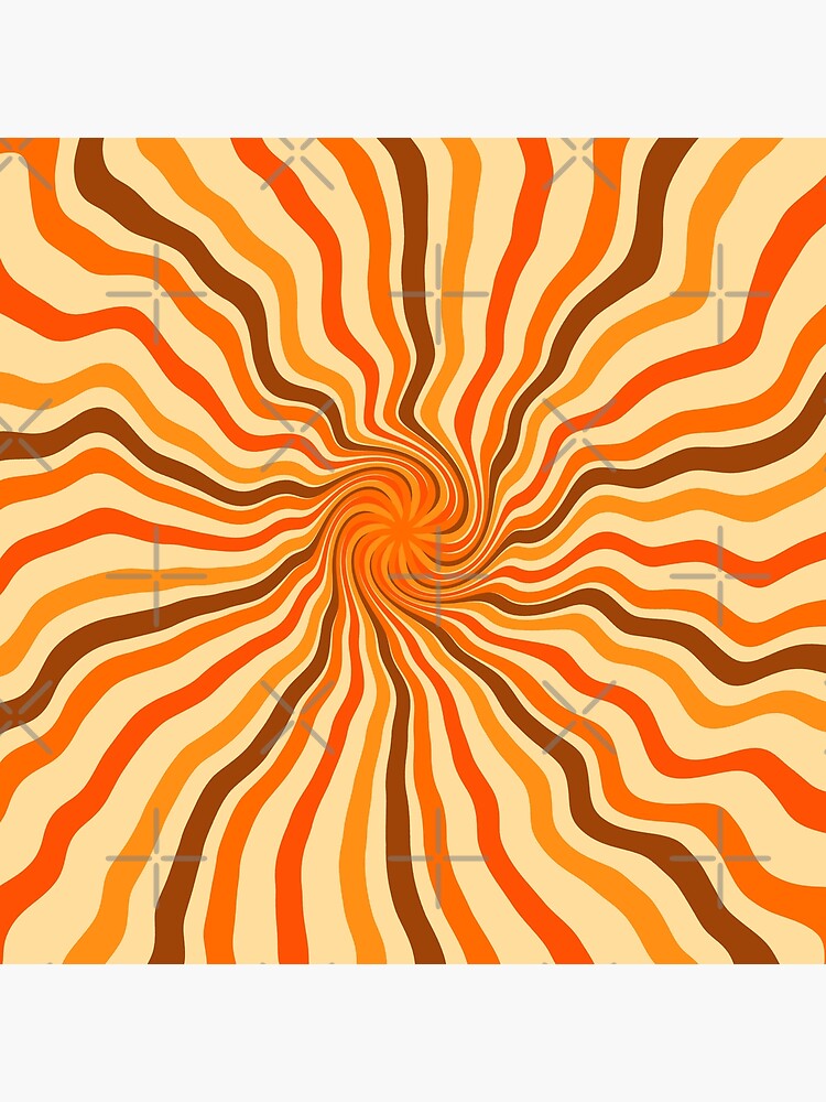 "Retro 70s hippies swirl twist | old school colors" Photographic Print ...