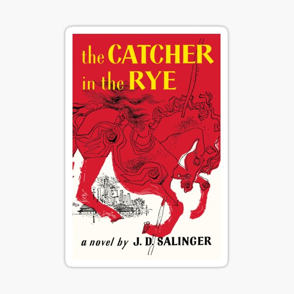 "The Catcher in the Rye book cover poster" Sticker for Sale by Jessi-K ...