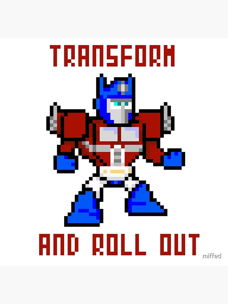 "8bit Optimus Prime Transformers" Poster by miffed | Redbubble