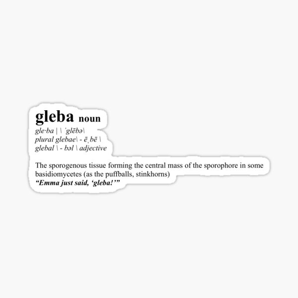 "Emma just said gleeba! Humorous dictionary definition" Sticker for ...