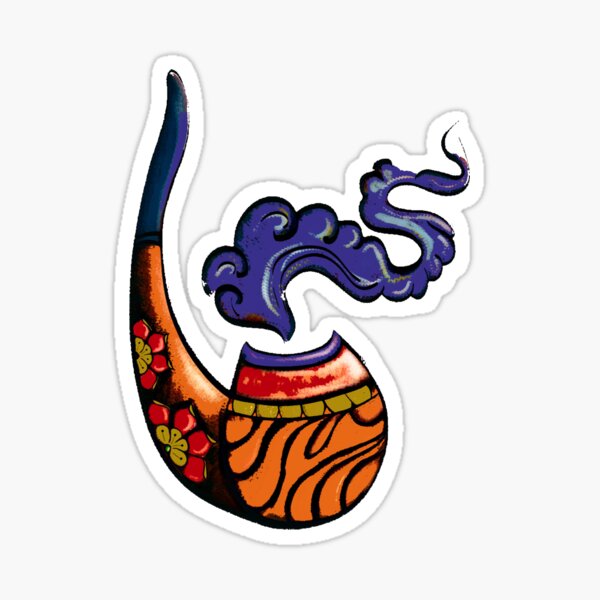 "smoke - pipe - fume - smoke - pipe - tabaco" Sticker for Sale by ...
