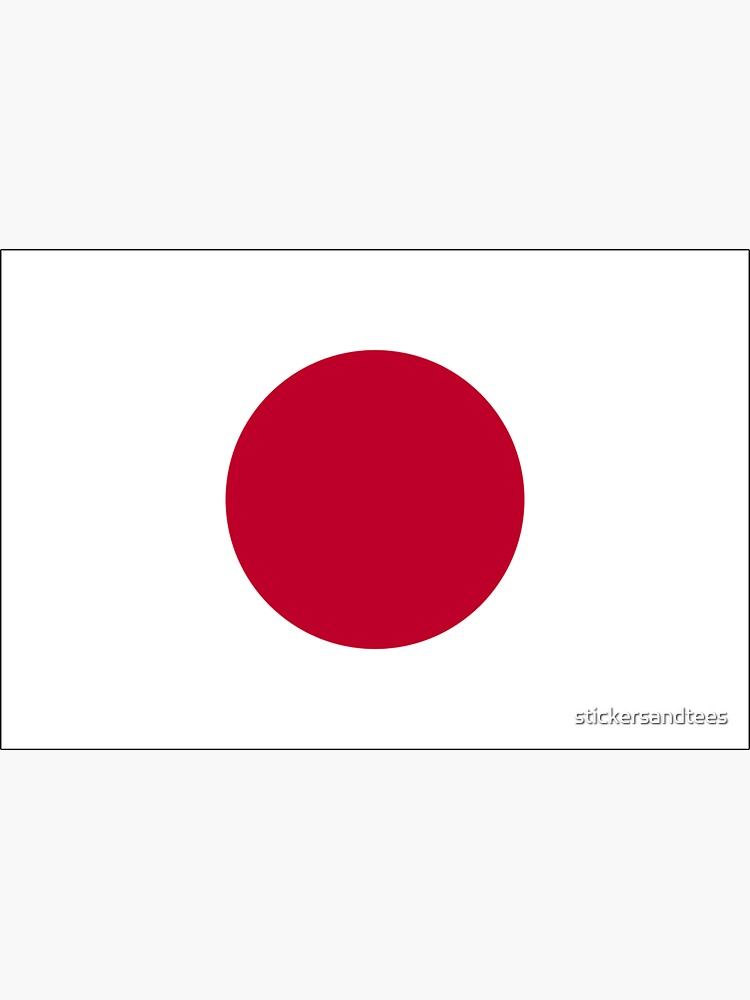 "Japan Flag" Sticker by stickersandtees | Redbubble