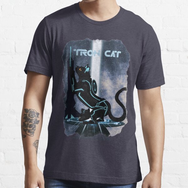 "Tron Cat" T-shirt for Sale by mewbits | Redbubble | tron cat t-shirts ...