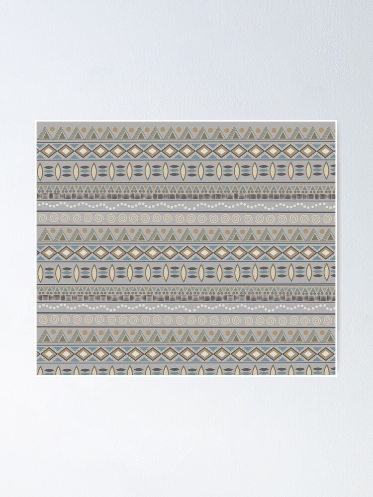 "African Ethnic Pattern In Earth tones" Poster by Primroaddesigns ...