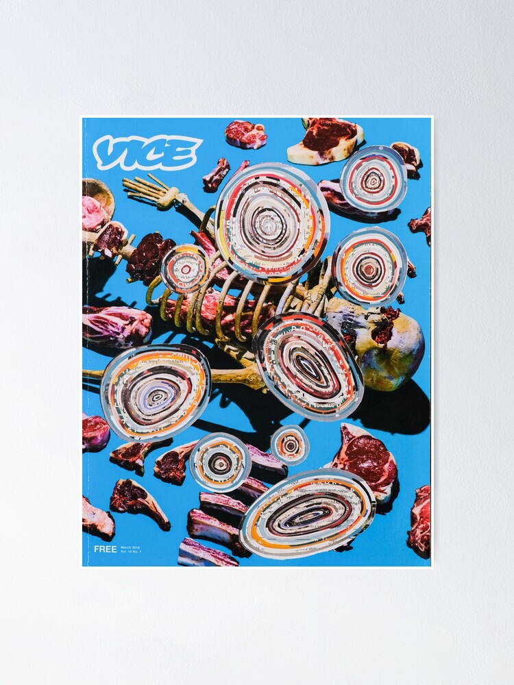 "Trippy Magazine Cover Skeleton" Poster for Sale by FranChambers ...