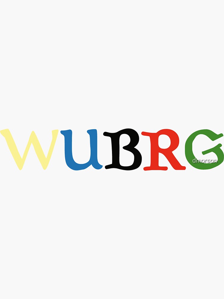 "Magic the Gathering WUBRG" Sticker for Sale by dmorson | Redbubble