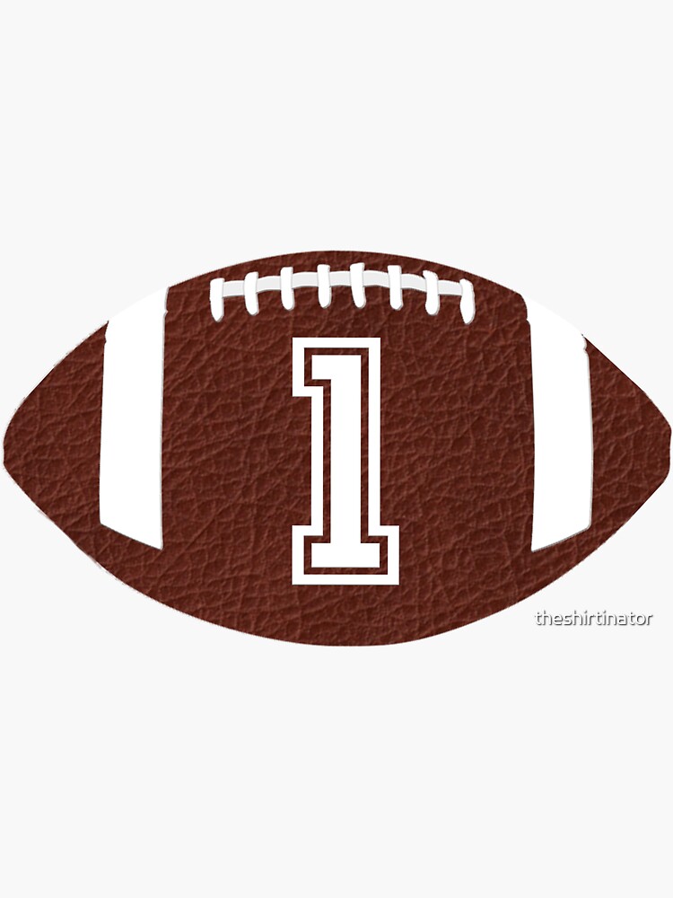 "American Football Jersey No 1 Back Number #1" Sticker for Sale by ...