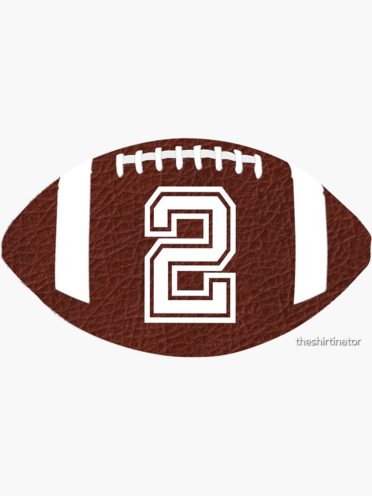"American Football Jersey No 2 Back Number #2" Sticker for Sale by ...