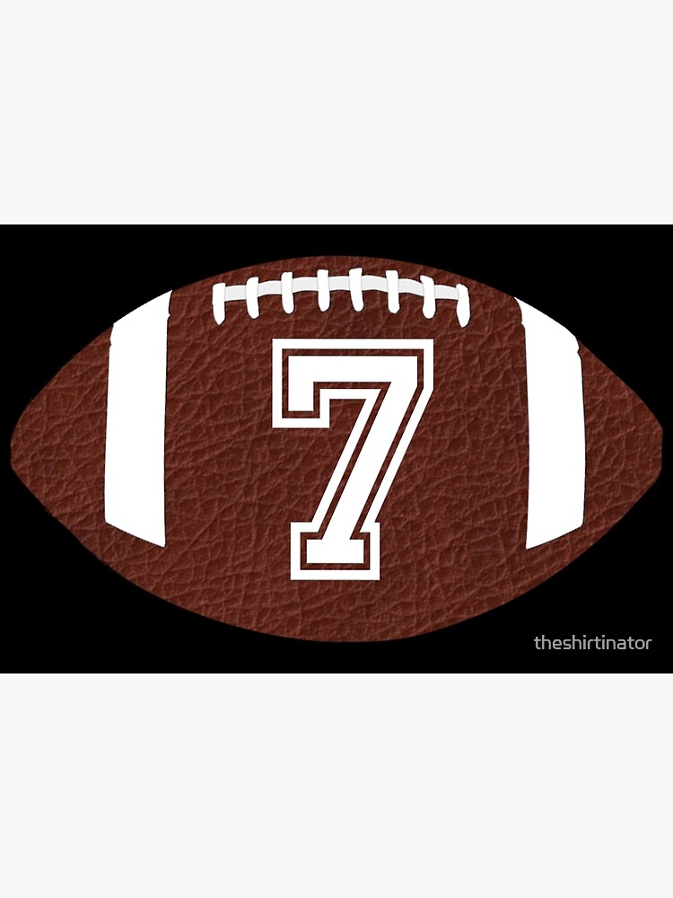 "American Football Jersey No 7 Uniform Back Number #7" Canvas Print for ...