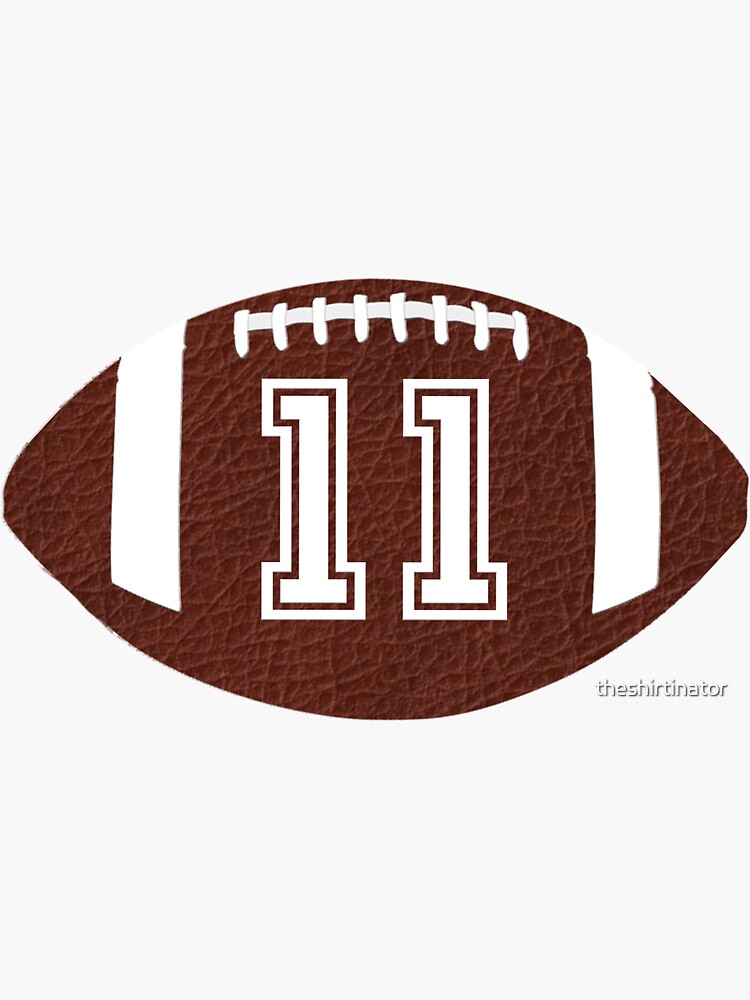 "American Football Jersey No 11 Uniform Back Number #11" Sticker by ...