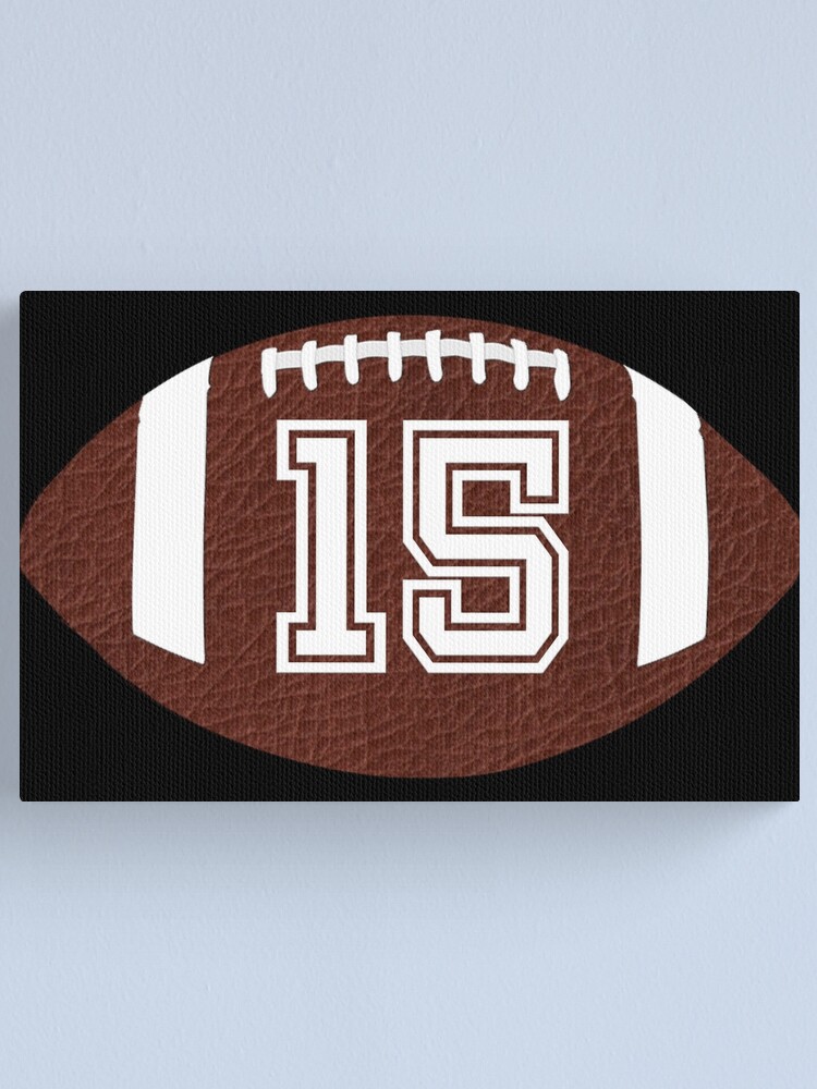 "American Football Jersey No 15 Uniform Back Number #15" Canvas Print ...