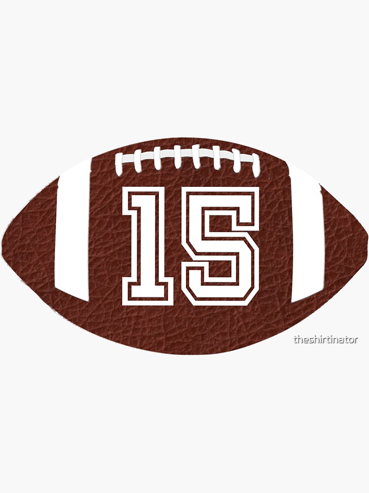 "American Football Jersey No 15 Uniform Back Number #15" Sticker for ...