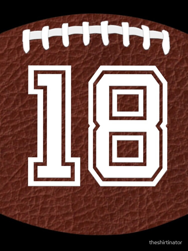 "American Football Jersey No 18 Uniform Back Number #18" iPhone Case ...
