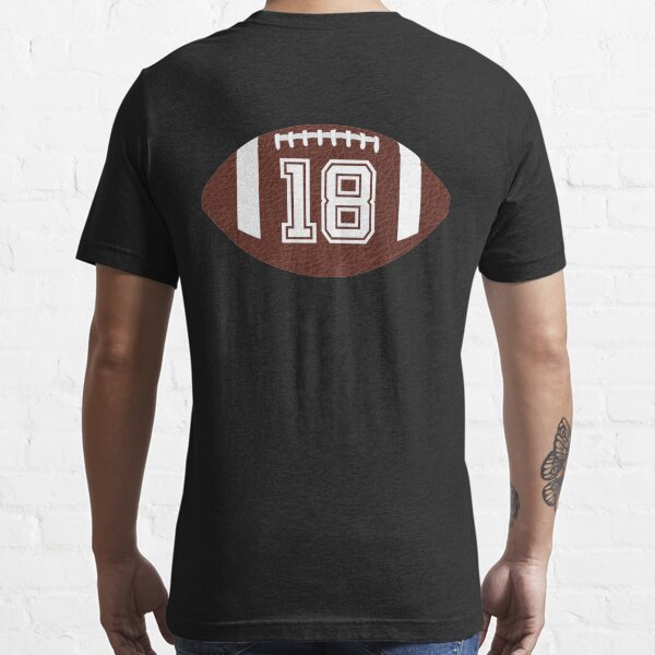 "American Football Jersey No 18 Uniform Back Number #18" T-shirt by ...