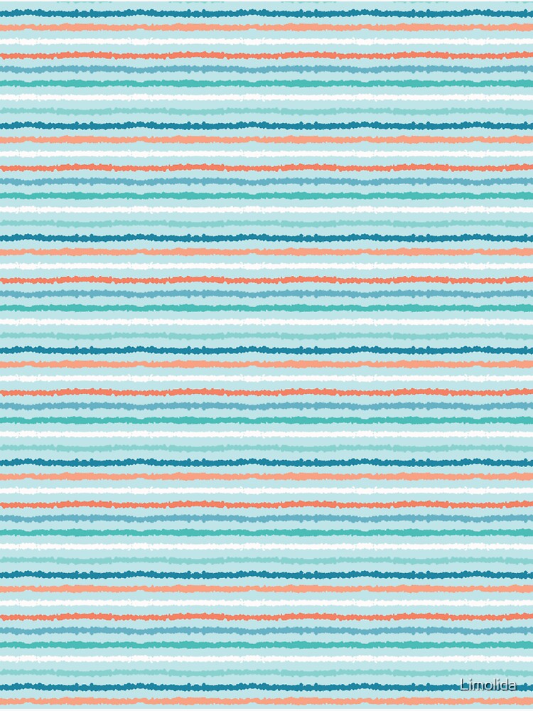 "Hand drawn textured maritime stripes. " Sticker by Limolida | Redbubble