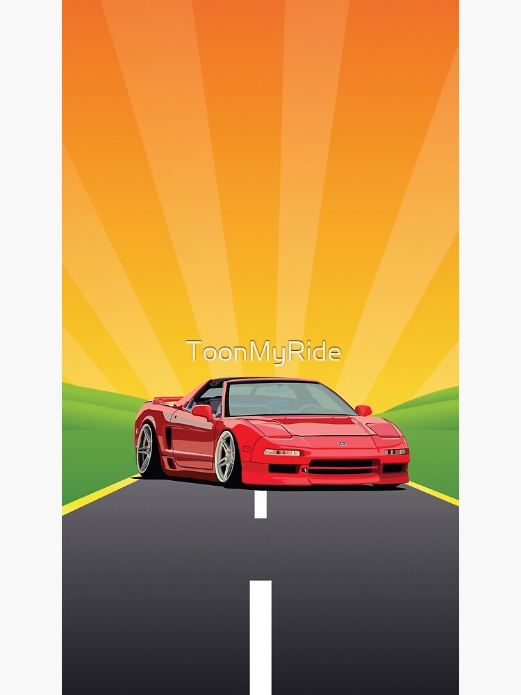 "NSX Cartoon" Poster for Sale by ToonMyRide | Redbubble