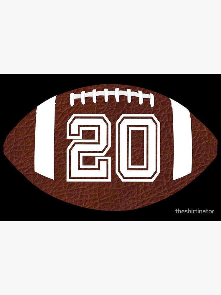 "American Football Jersey No 20 Uniform Back Number #20" Canvas Print ...