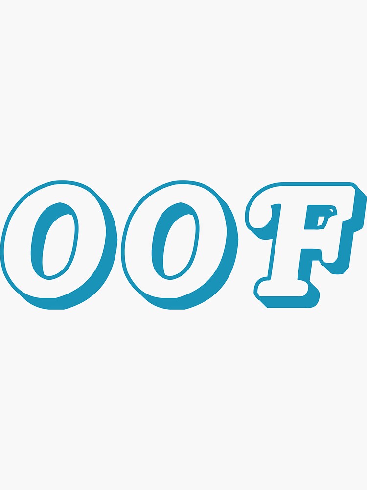 "Oof sticker" Sticker by jasminedobbs | Redbubble