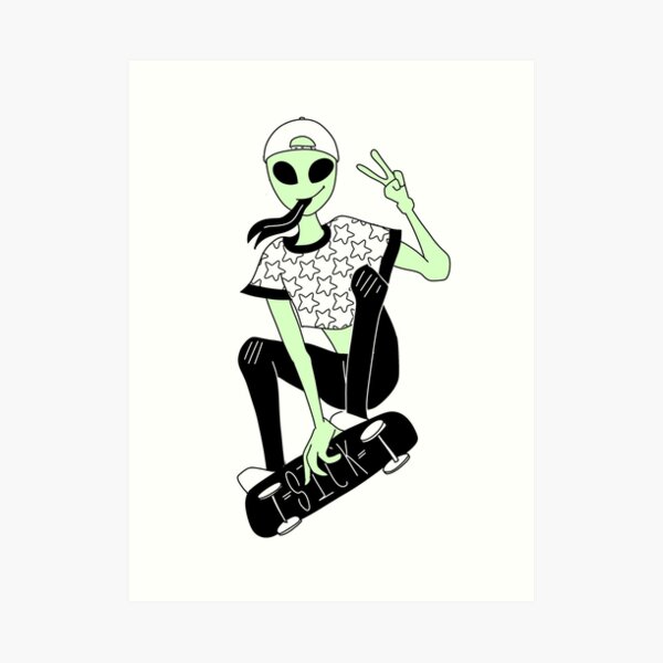"Sick alien " Art Print for Sale by Danivalenti | Redbubble