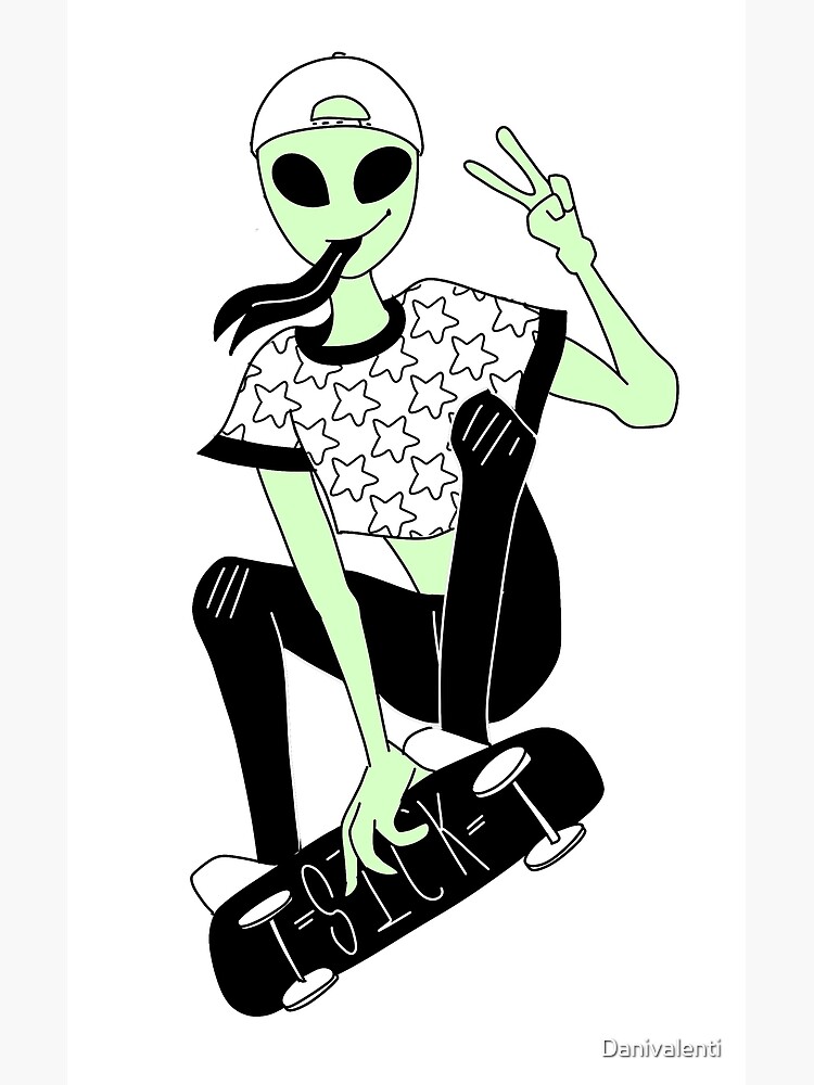 "Sick alien " Art Print for Sale by Danivalenti | Redbubble