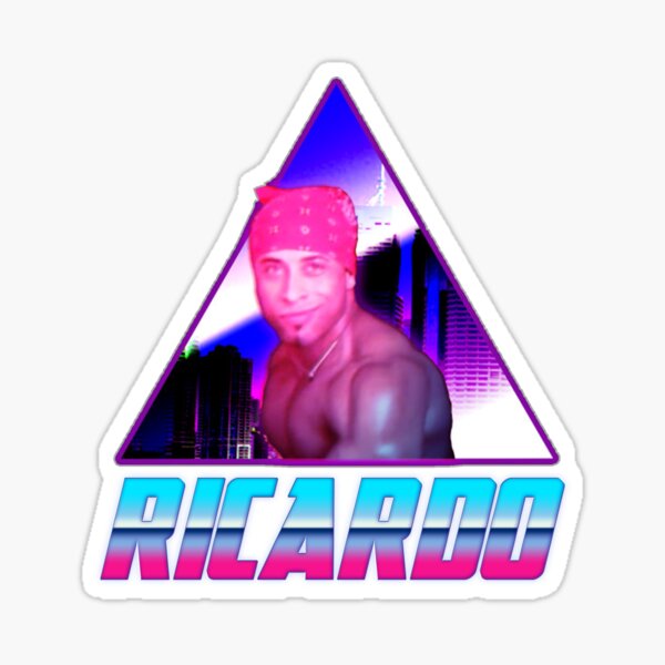 "Ricardo Milos 80's Aesthetic" Sticker for Sale by Geempah | Redbubble